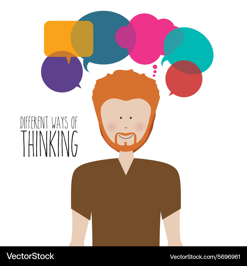 Think different design Royalty Free Vector Image