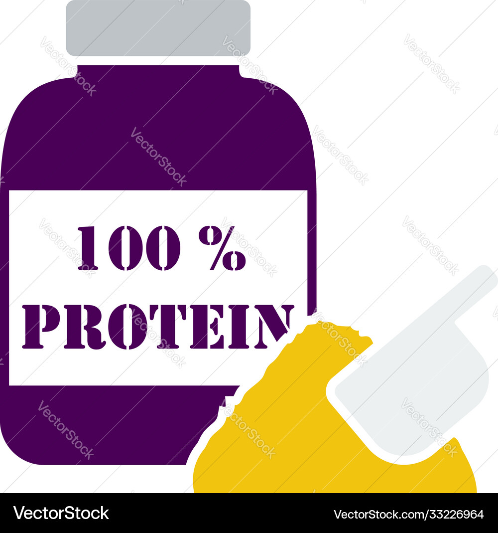 Icon protein conteiner Royalty Free Vector Image