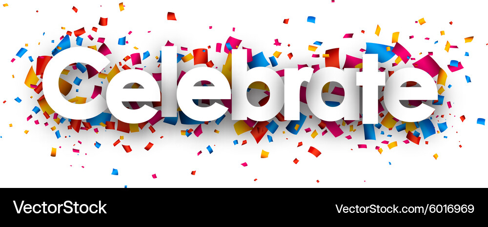 Celebrate sign Royalty Free Vector Image - VectorStock