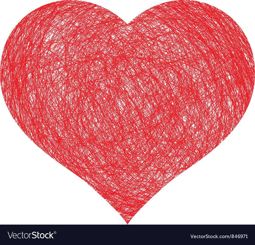 Hand drawn heart Royalty Free Vector Image - VectorStock