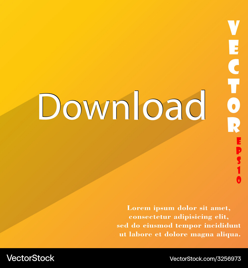 Download now icon symbol flat modern web design Vector Image