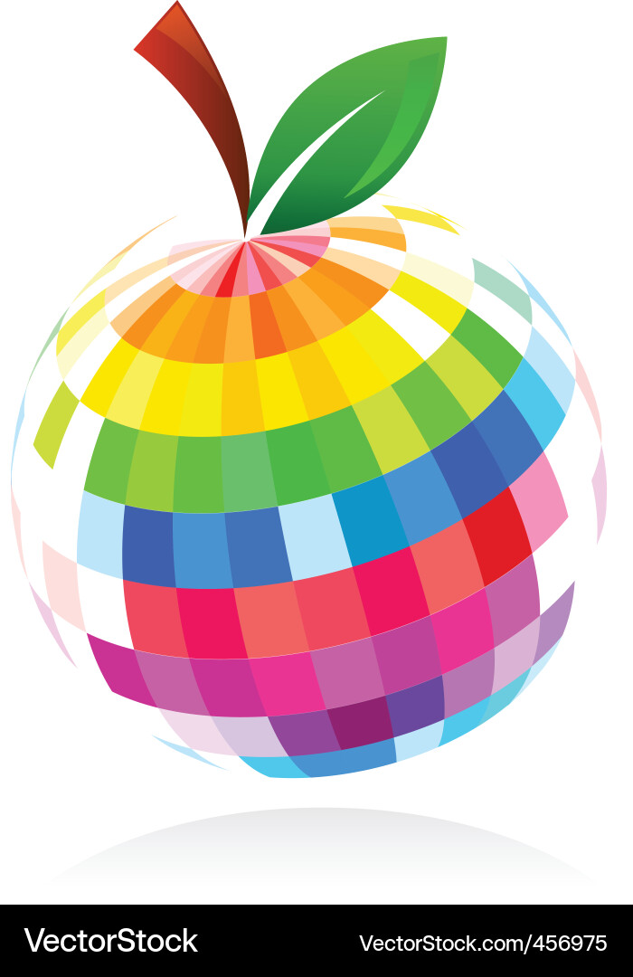Abstract apple design Royalty Free Vector Image