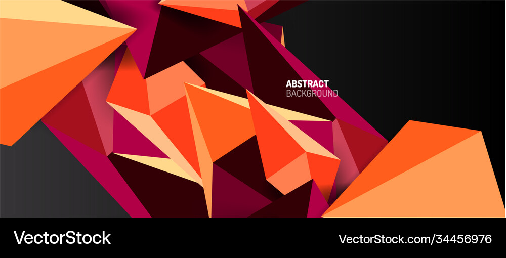 3d low poly abstract shape background Royalty Free Vector