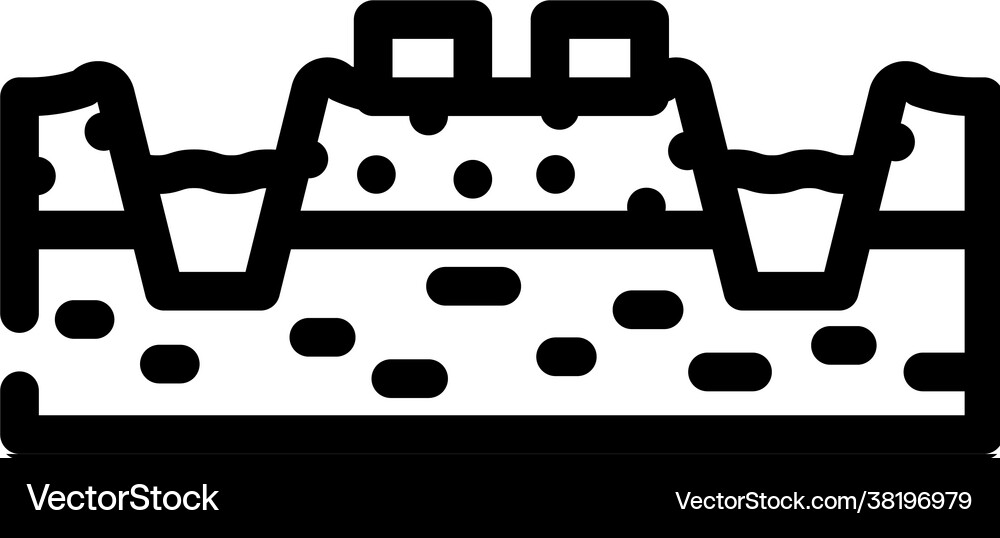 Mining peat line icon Royalty Free Vector Image