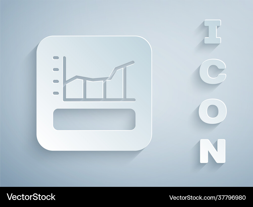 Paper cut graph schedule chart diagram Royalty Free Vector