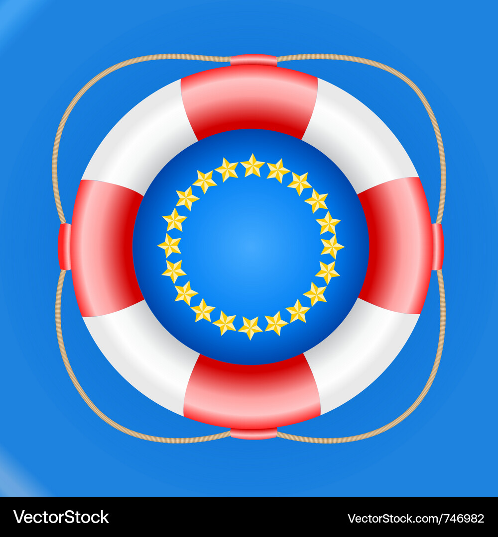 Red life buoy Royalty Free Vector Image - VectorStock