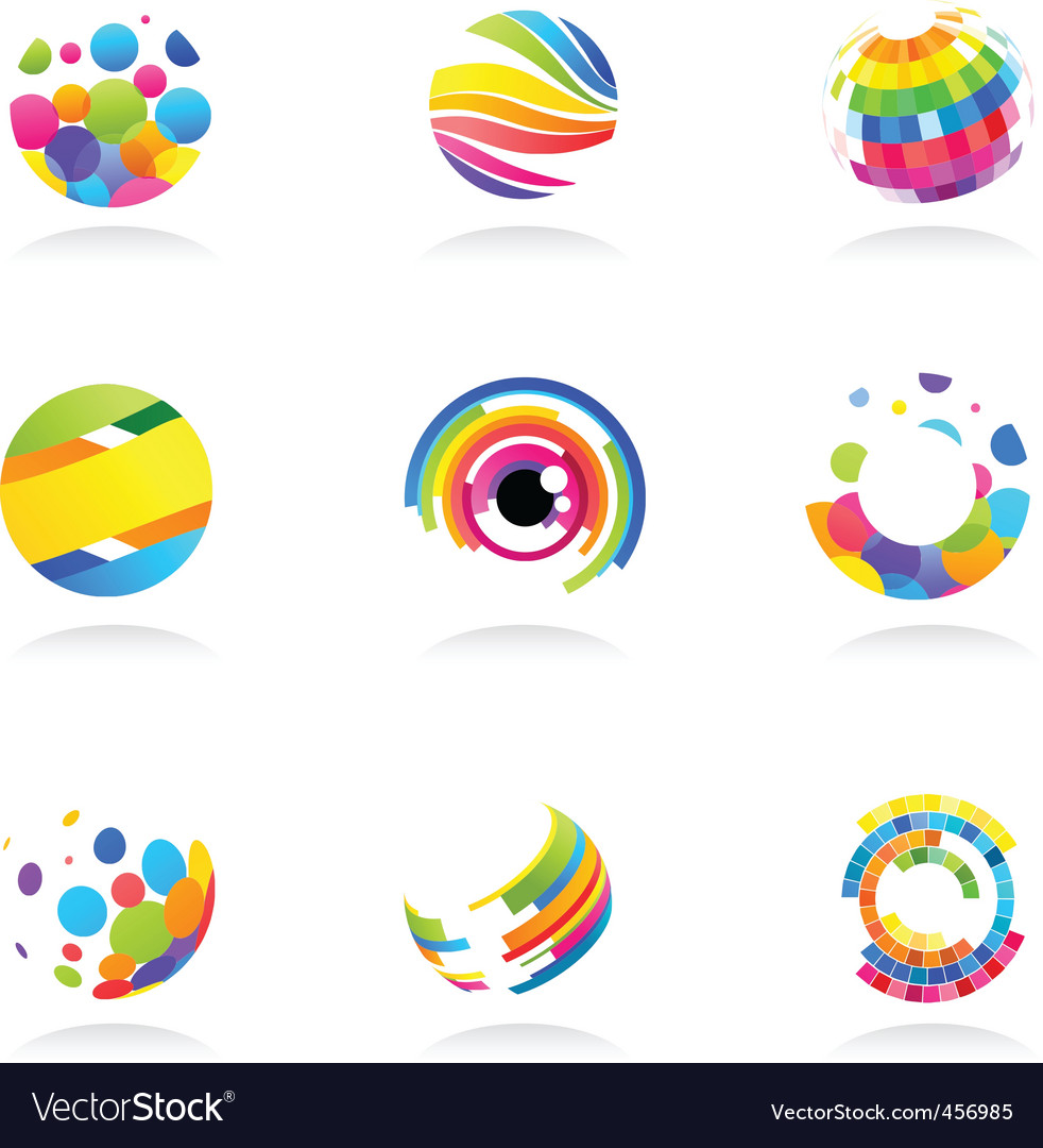 Abstract icons Royalty Free Vector Image - VectorStock