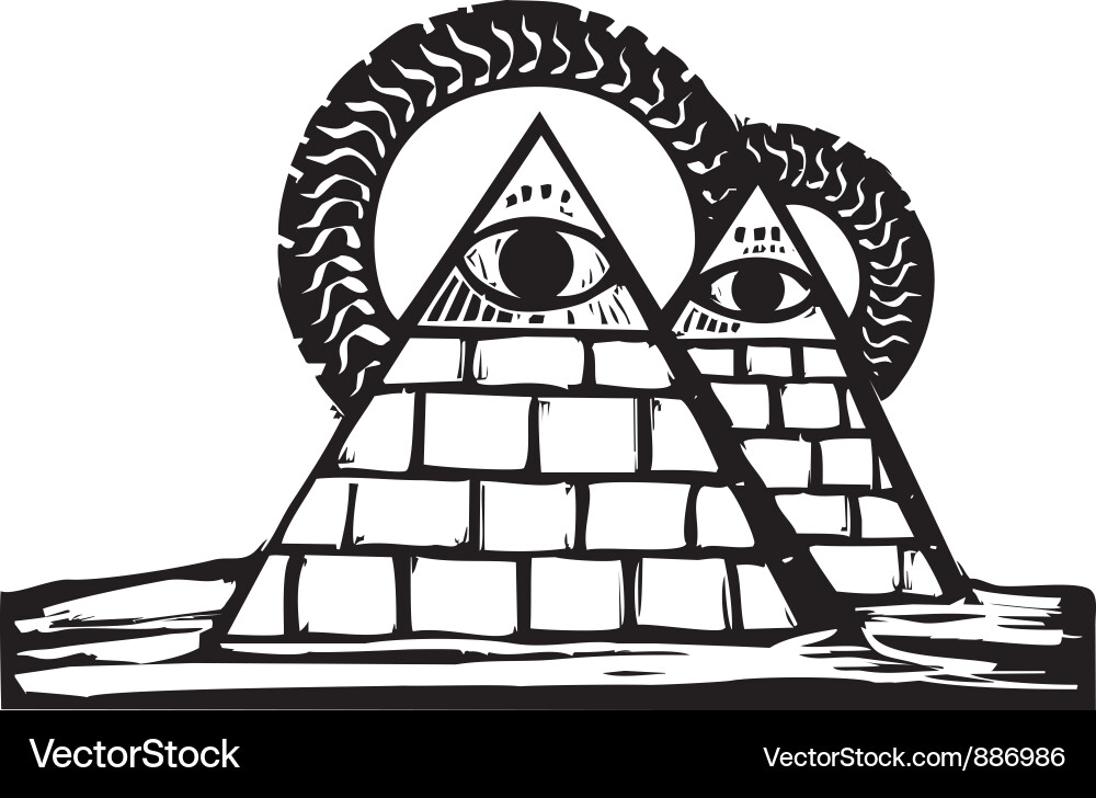Masonic Pyramids Royalty Free Vector Image - VectorStock