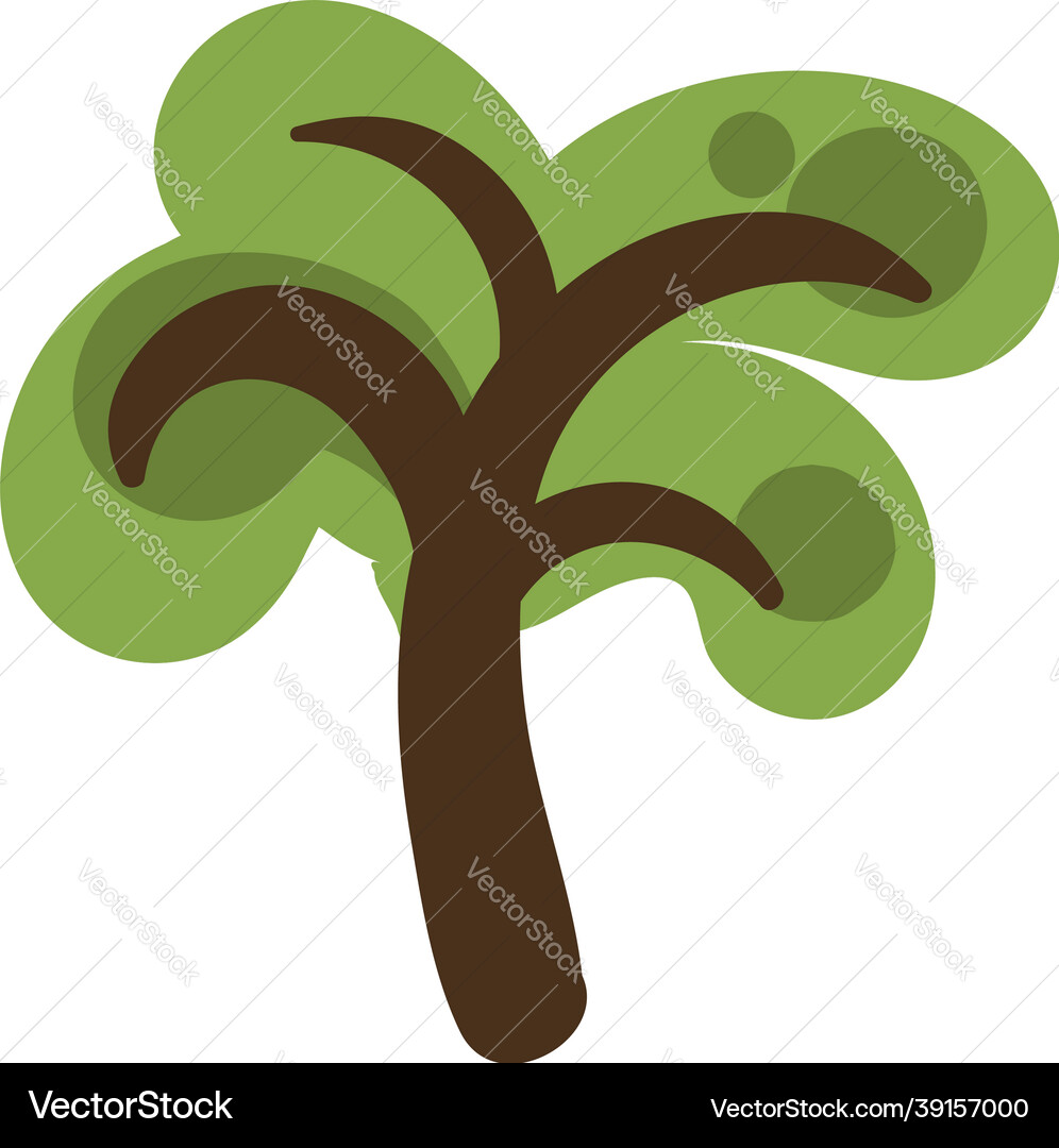 Pecan tree icon on white background Royalty Free Vector