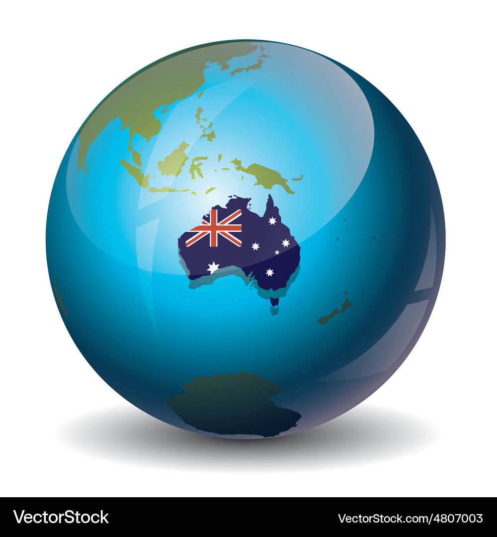Australia of the planet Royalty Free Vector Image