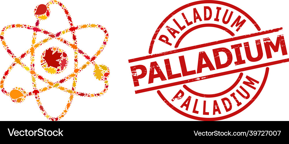 Distress palladium stamp and atom electrons autumn