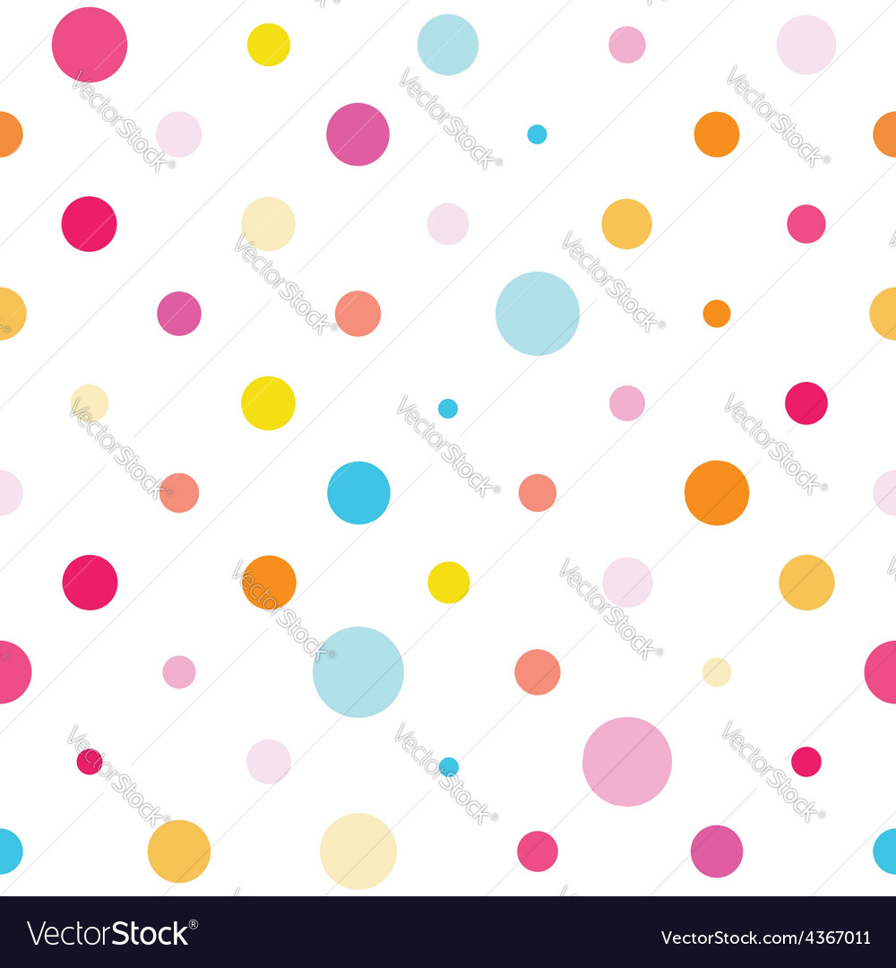 Seamless colorful spotted pattern Royalty Free Vector Image - VectorStock