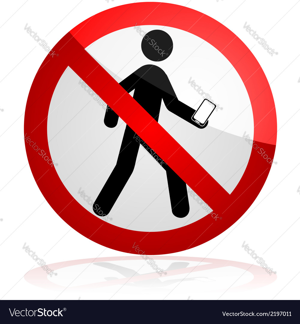 Do not walk and text Royalty Free Vector Image