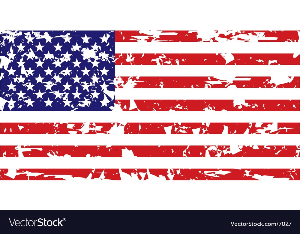 Grunge American flag Royalty Free Vector Image