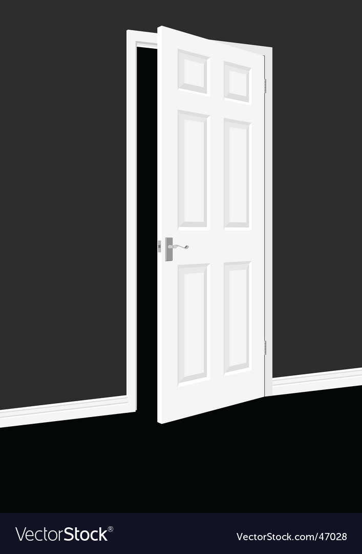 Open door Royalty Free Vector Image - VectorStock