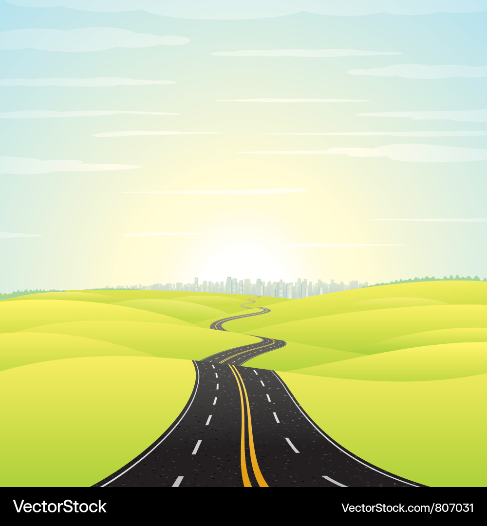 Highway Road Royalty Free Vector Image - VectorStock