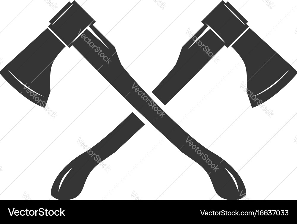 Crossed axes isolated on white background Vector Image