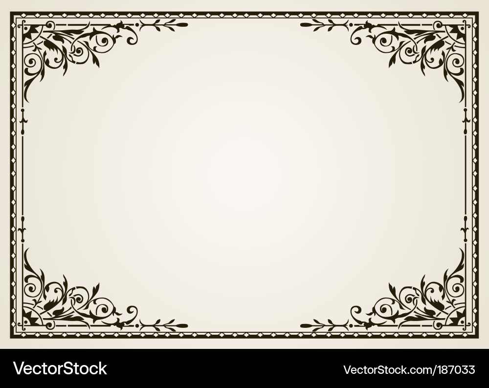 Ornate swirl frames Royalty Free Vector Image - VectorStock