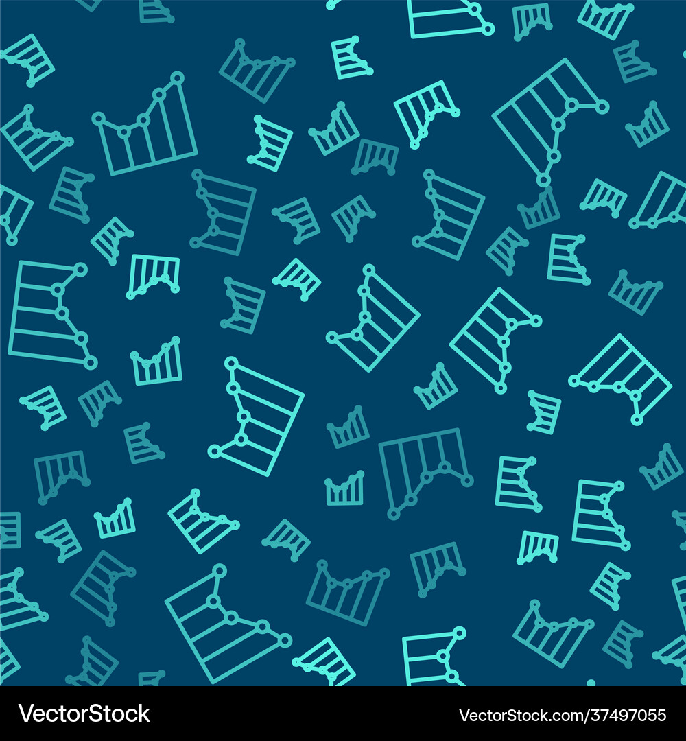 Green line graph schedule chart diagram Royalty Free Vector