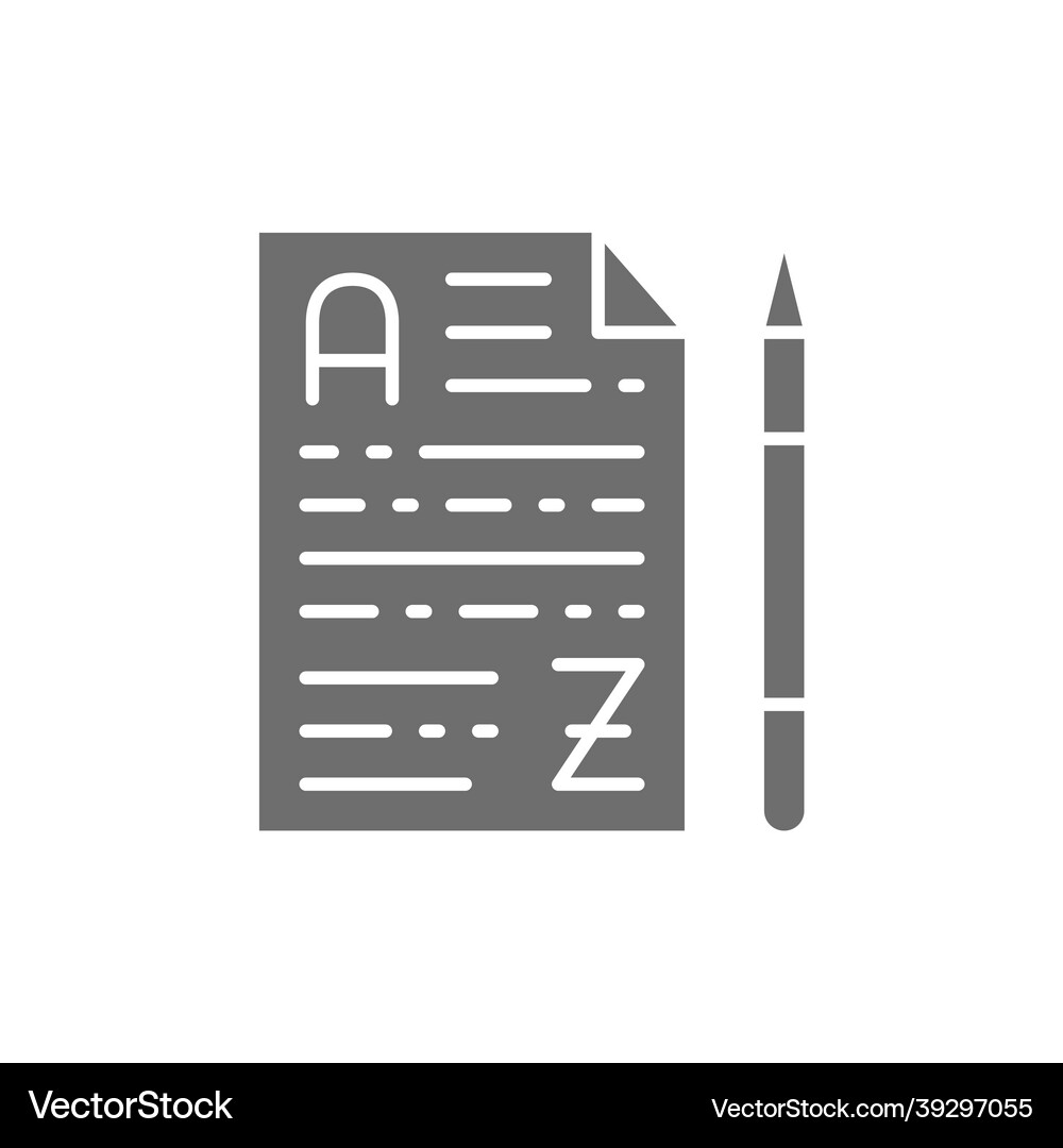 Note paper and pencil translation conversation Vector Image