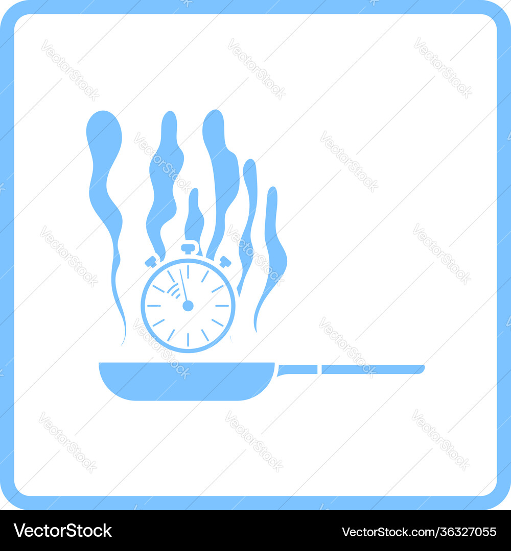 Pan with stopwatch icon Royalty Free Vector Image