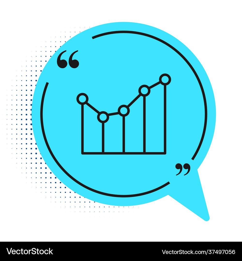 Black line graph schedule chart diagram Royalty Free Vector
