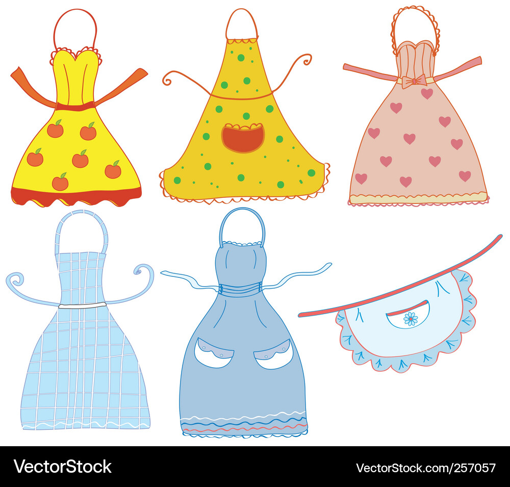 Cartoon aprons Royalty Free Vector Image - VectorStock