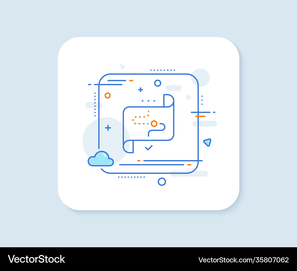 Target path line icon stratery goal sign core Vector Image