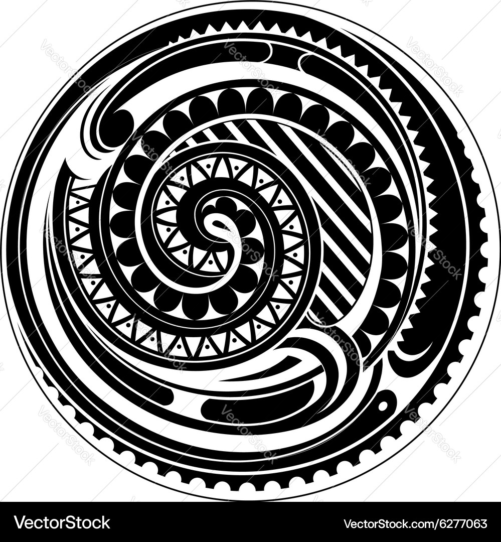 Maori circle tattoo Royalty Free Vector Image - VectorStock