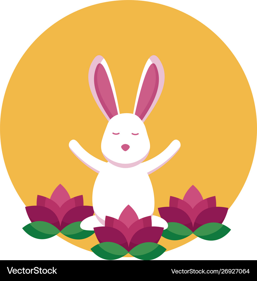 Rabbit mid autumn festival design Royalty Free Vector Image
