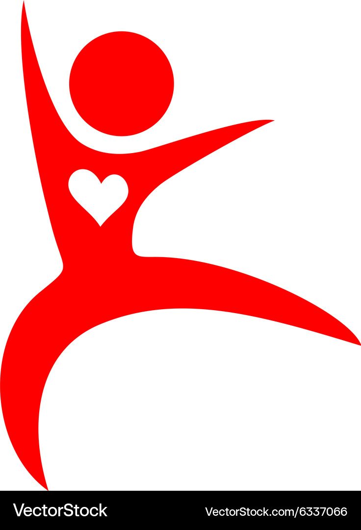 Healthy sport symbol Royalty Free Vector Image