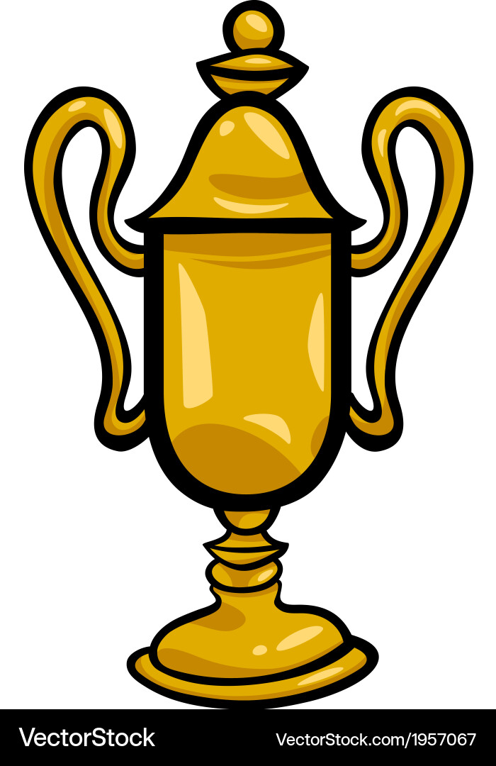 Winner cup clip art cartoon Royalty Free Vector Image