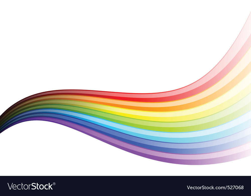Rainbow wave Royalty Free Vector Image - VectorStock