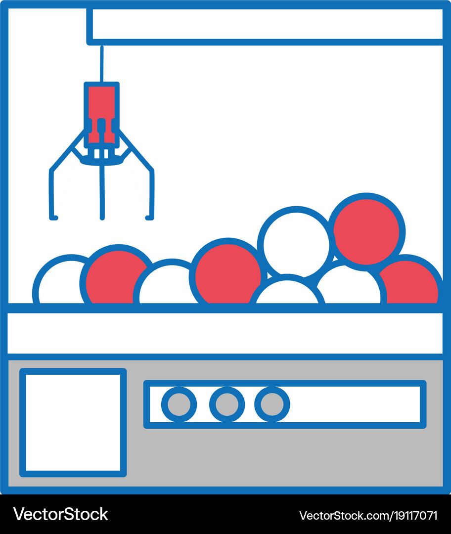Claw machine design Royalty Free Vector Image - VectorStock