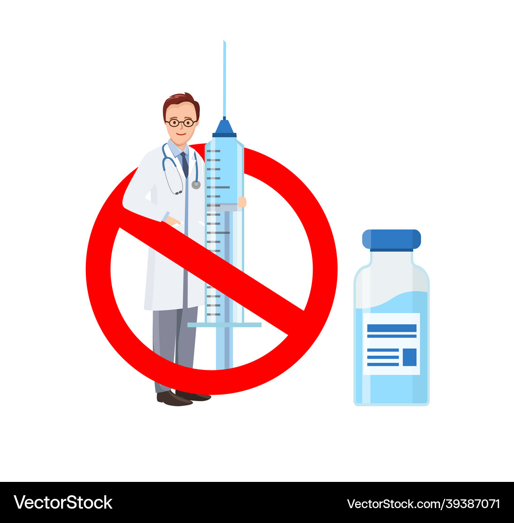 No scheduled vaccination circle sign danger Vector Image