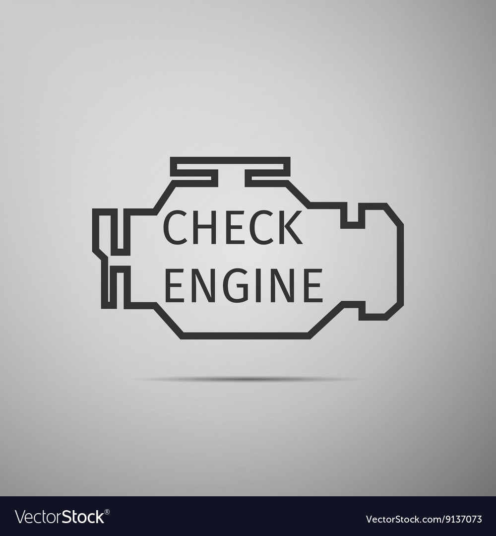 Check engine icon Royalty Free Vector Image - VectorStock