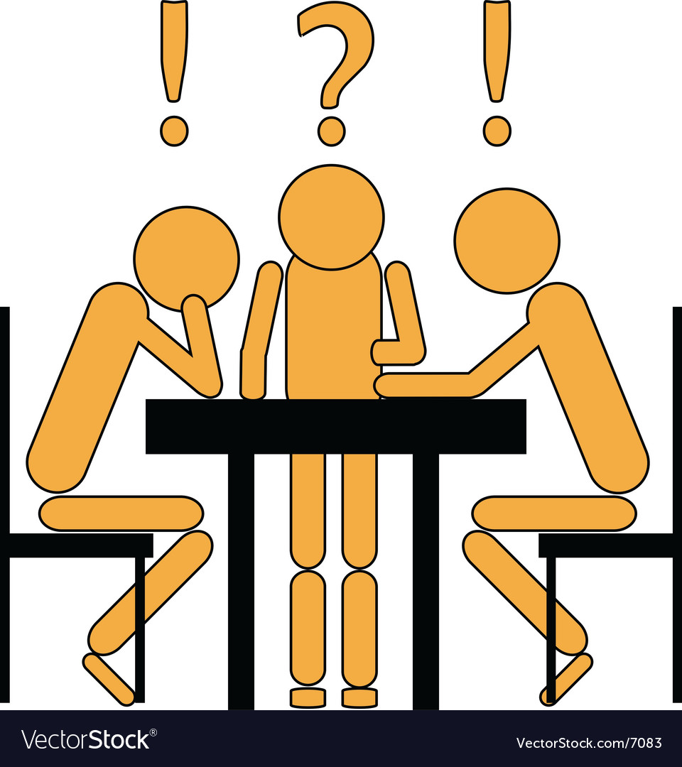 Brainstorming session Royalty Free Vector Image
