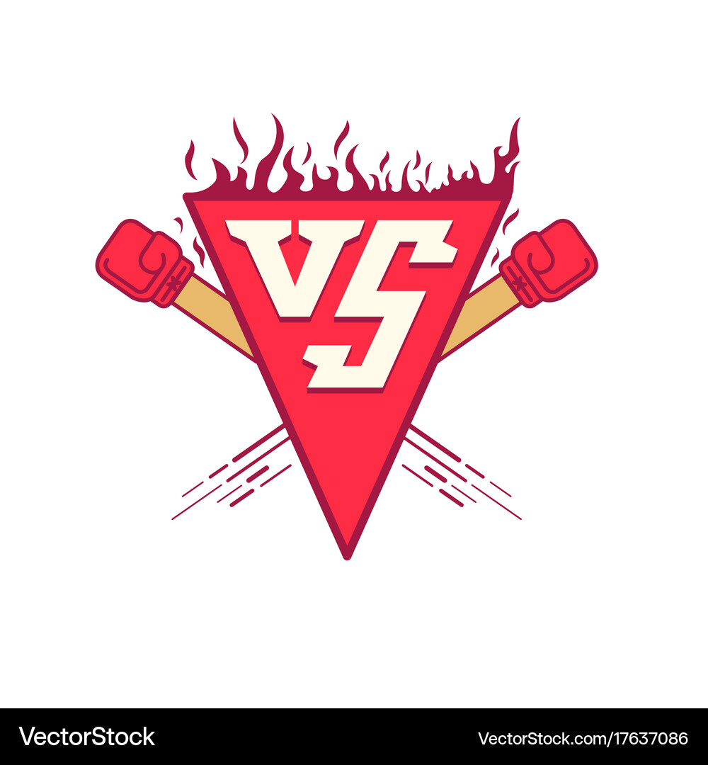 Vs logo symbol versus fight Royalty Free Vector Image