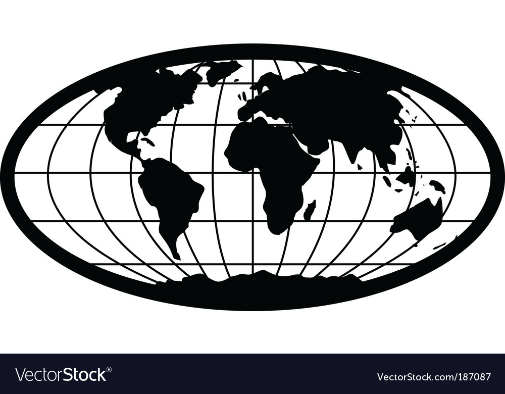 Editable Oval World Map With Country Names And Capitals