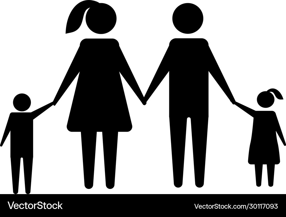 Family graphic design template isolated Royalty Free Vector