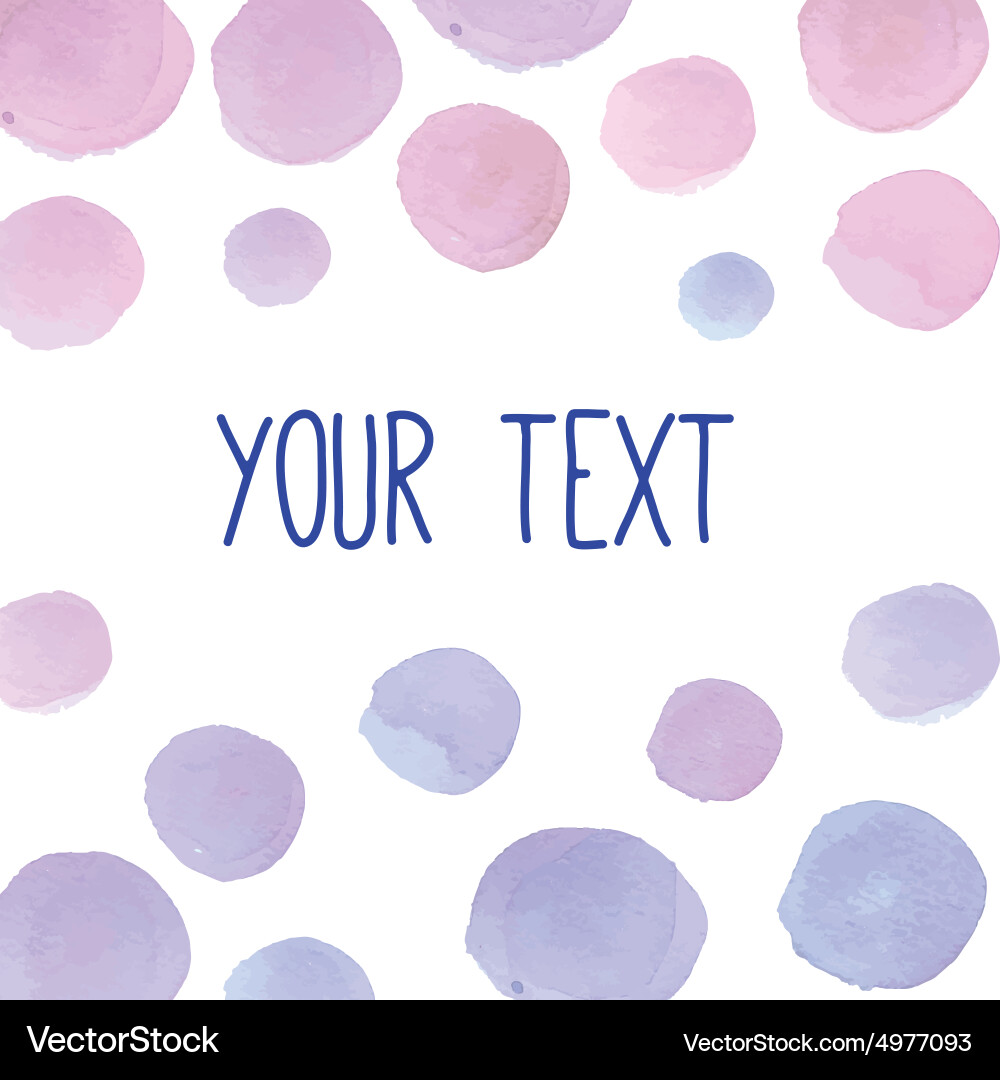 Hand paint watercolor background for your text Vector Image