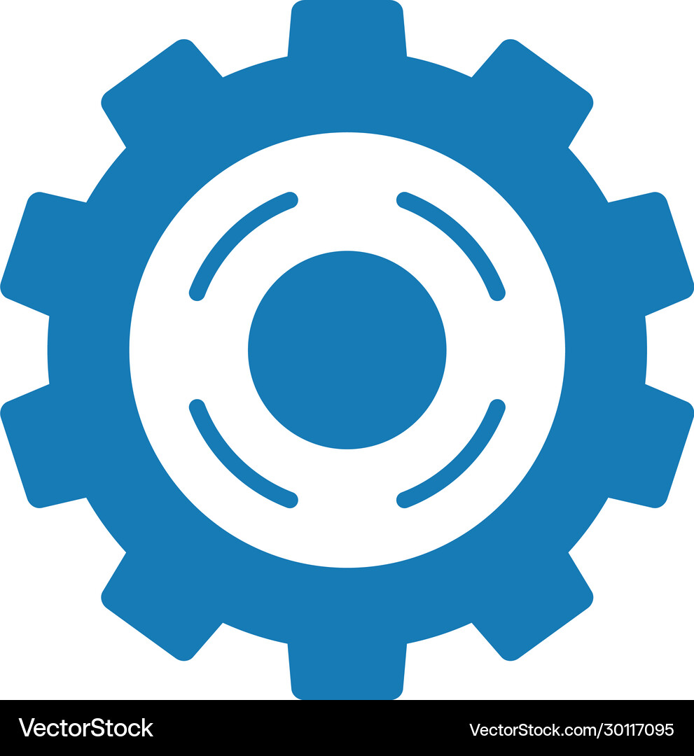 Cog gear graphic design template isolated Vector Image
