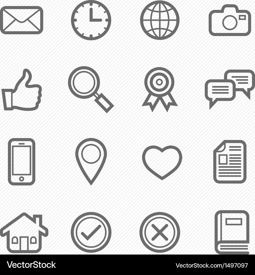 General symbol line icon on white background Vector Image