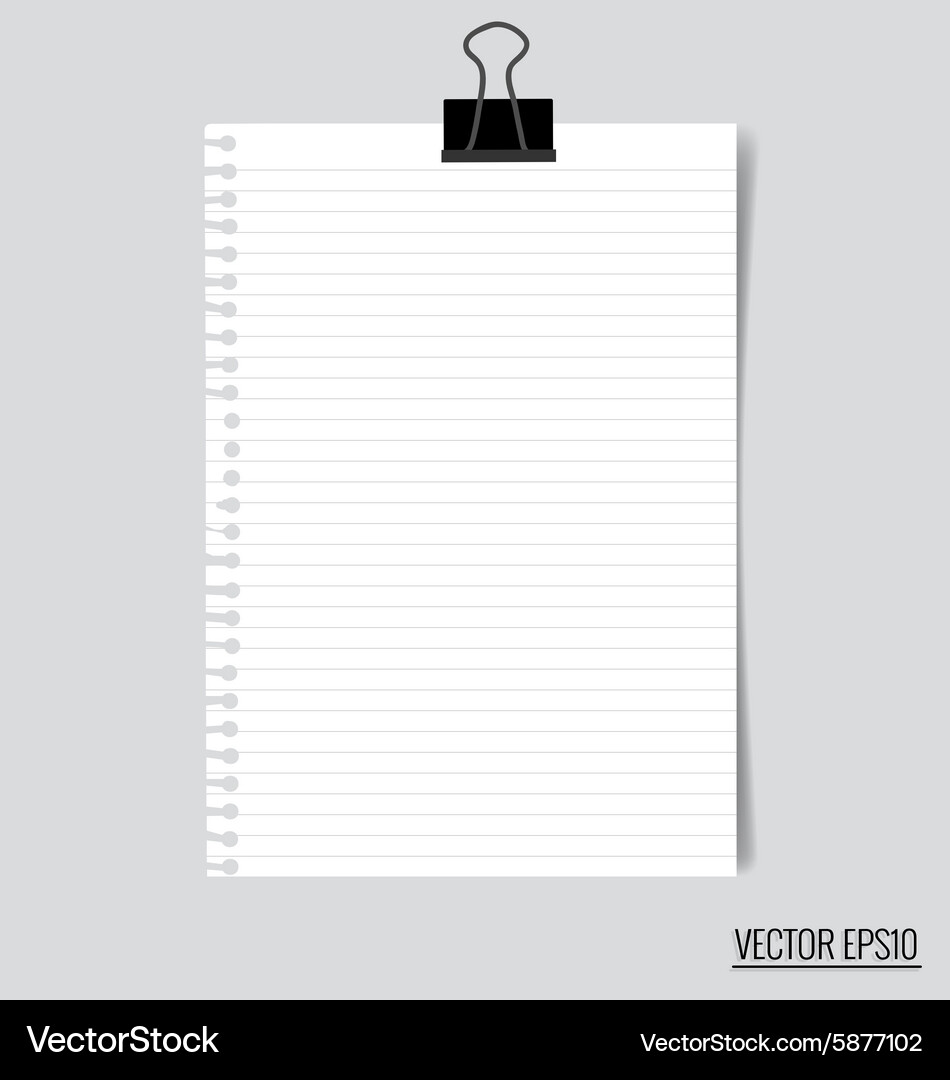 Collection of various white papers ready for your Vector Image
