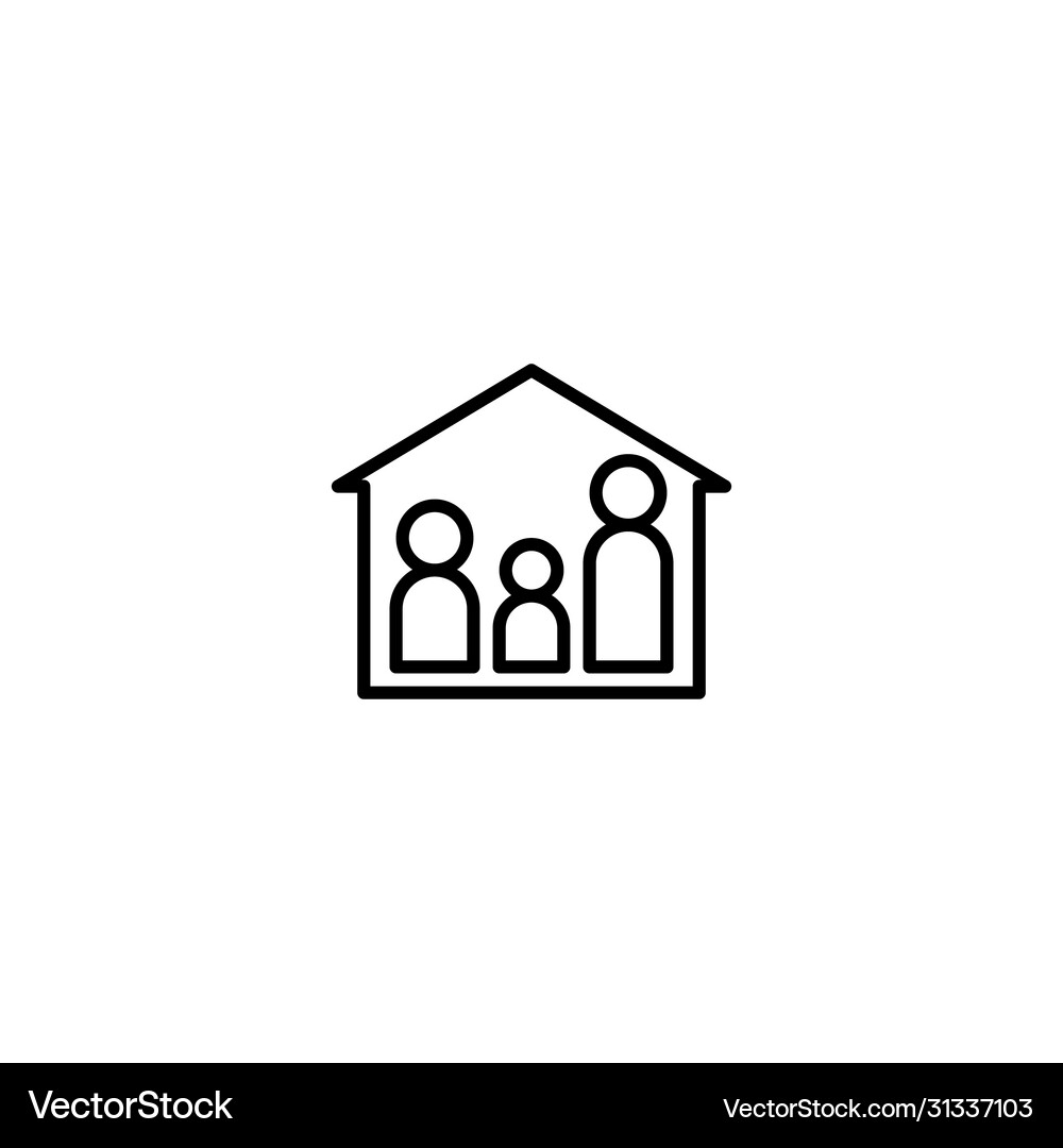Family home icon Royalty Free Vector Image - VectorStock
