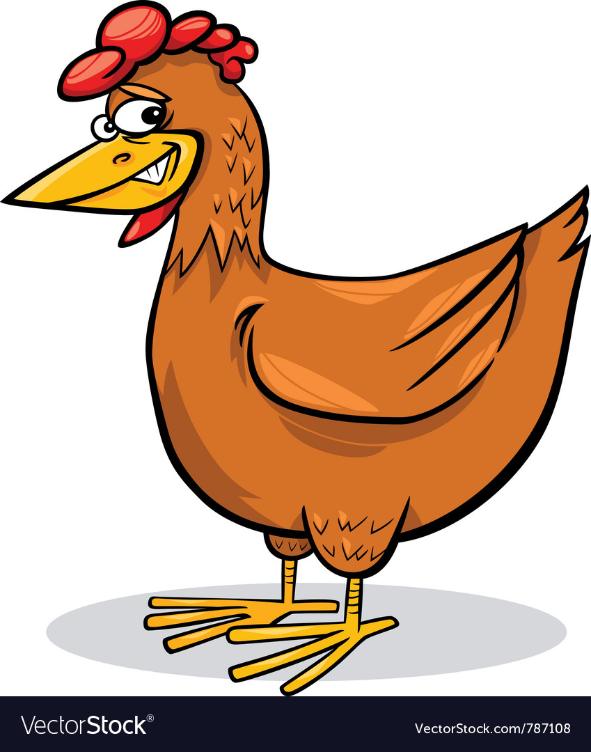 Cartoon chicken Royalty Free Vector Image - VectorStock