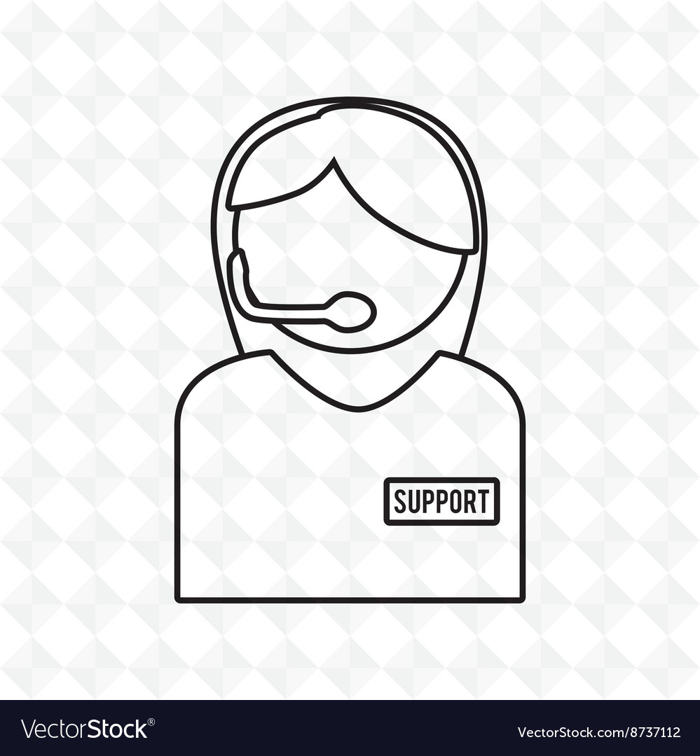 Technical support design Royalty Free Vector Image