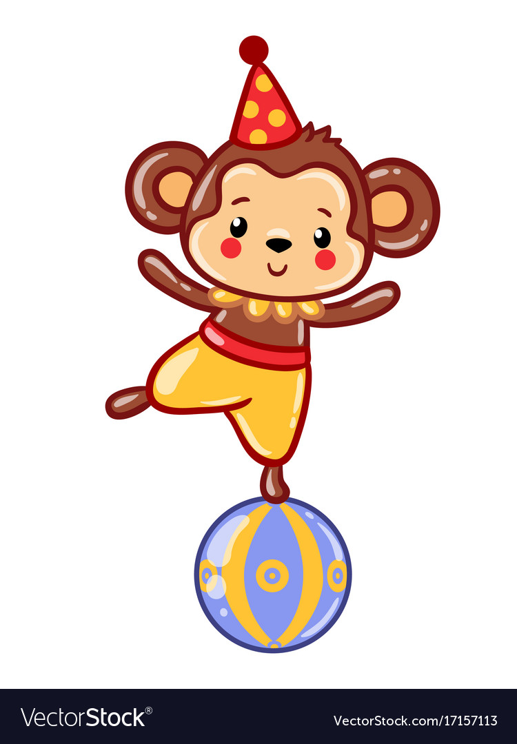Circus monkey Royalty Free Vector Image - VectorStock