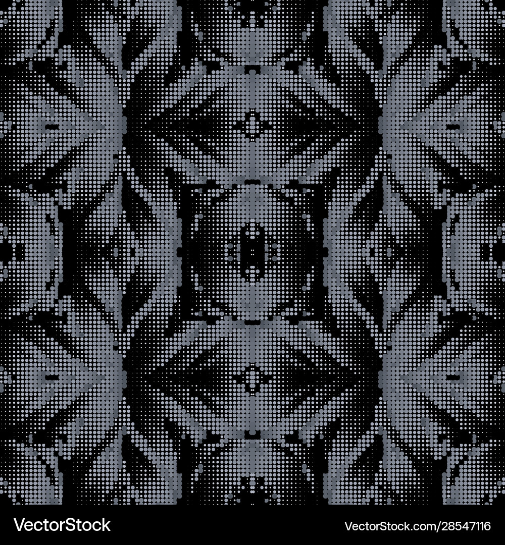 3d dark black halftone seamless pattern dotted Vector Image