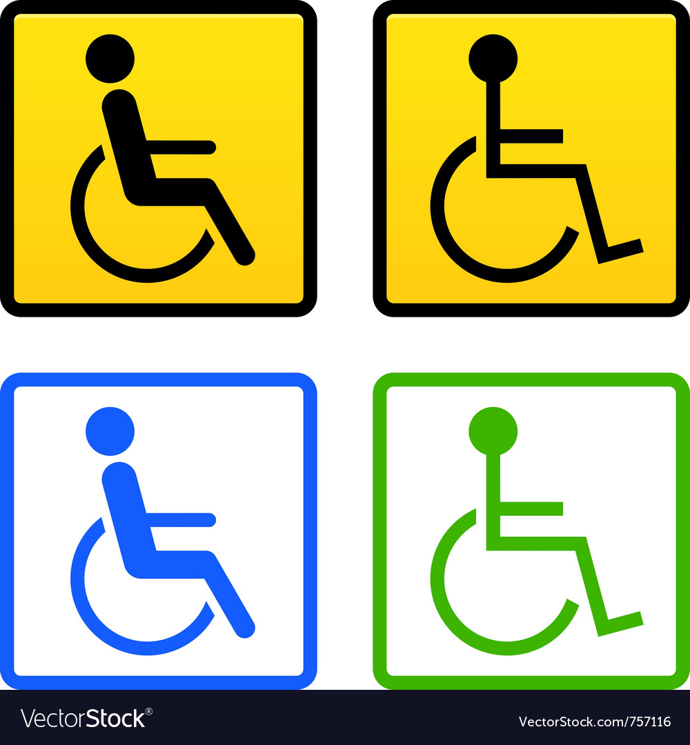Disabled wheelchair sign Royalty Free Vector Image - VectorStock